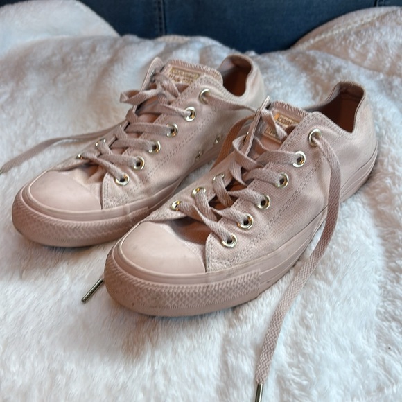Converse | Shoes | Converse Rose Gold Canvas Sneakers | Poshmark